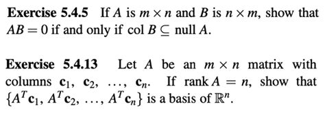 Solved Exercise 5 4 5 If A Is M X N And B Is N X M Show Chegg Com