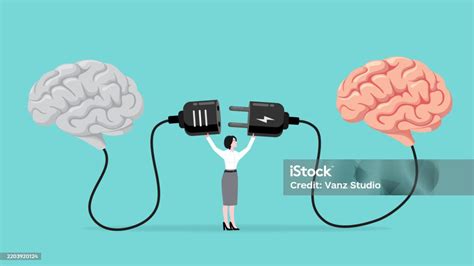 교육 제공 인간을위한 교육 제공 지식과 기술 획득 멘토 및 인턴 코치 및 연수생 여자는 스마트 뇌 개념 벡터 일러스트 레이 션에 어리석은 두뇌와 플러그를 연결합니다 개념에