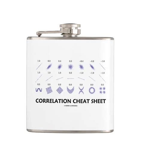Correlation Cheat Sheet Correlation Coefficients Flask Zazzle
