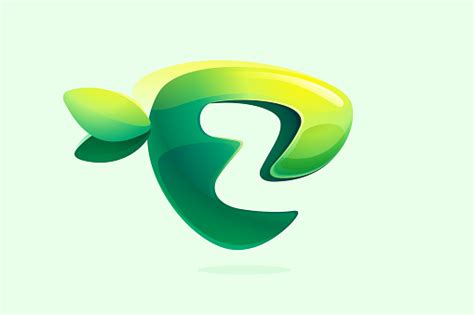 환경 친화적 인 Z 문자 이니셜 삼각형 화살표 모양에서 잘라낸 3d 사실적인 아이콘 수채화 스타일의 녹색 잎이 있는 숲 에코