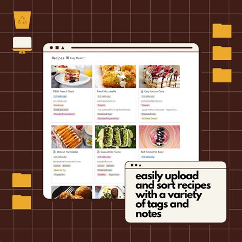 Recipe Book Notion Template For Cooking Meal Prep Etsy