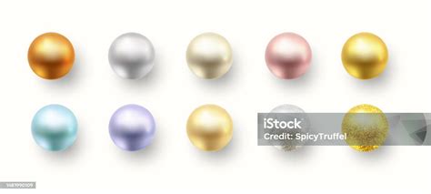 진주 구슬 금색과 은색 구체 플래티넘 원 모양 3d 반짝이는 공 유리 및 금속 그라데이션 버튼 보석 화려한 구슬 쥬얼리 요소 벡터 현실적인 거품 세트 금색에 대한 스톡 벡터
