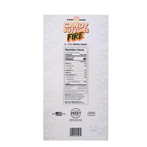 Candy Buttons Fire 5oz Candy Funhouse Us