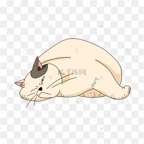 趴着睡觉小猫卡通图片 趴着睡觉小猫卡通图片素材免费下载 千库网