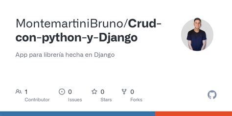 GitHub MontemartiniBruno Crud con python y Django App para librería hecha en Django