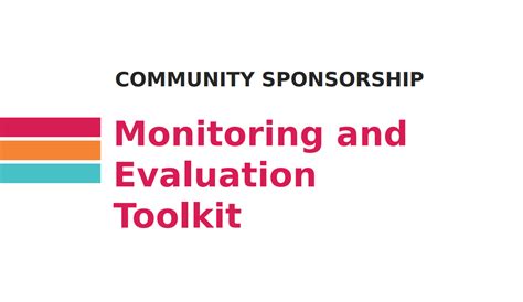Community Sponsorship Monitoring And Evaluation Toolkit North East Toronto Local Immigration