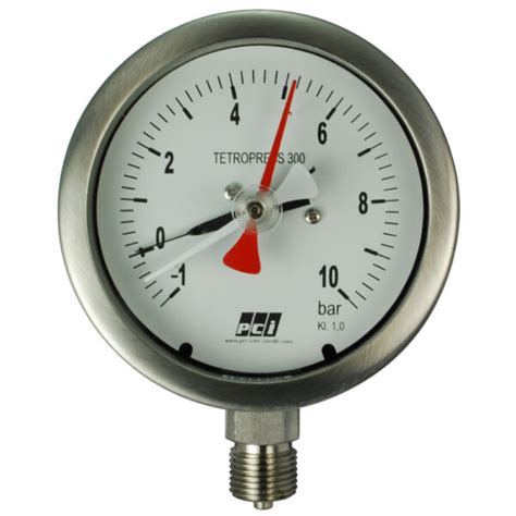 Pressure Gauge Fitted With Min Max Drag Pointer Pci Instruments