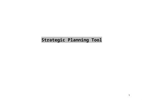 Doc Strategic Planning Tool Dokumen Tips