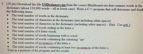 solved download the file usdictionary txt from the course