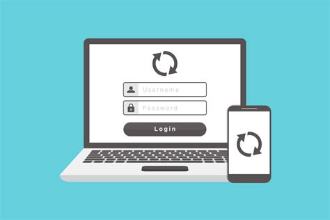 Laptop And Smartphone Synchronize Data Between Laptop With A Smart