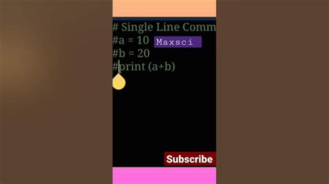 Shortvideo How To Give Comments In Python Single Line Com Multi Line Com Hi