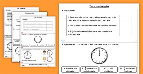 Free Turns And Angles Homework Extension Year 3 Properties Of Shape Classroom Secrets