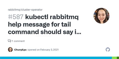 kubectl rabbitmq help message for tail command should say it requires `tail` plugin · issue 587
