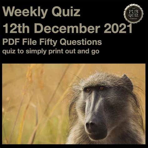 Weekly Quiz Th Dec PDF Print
