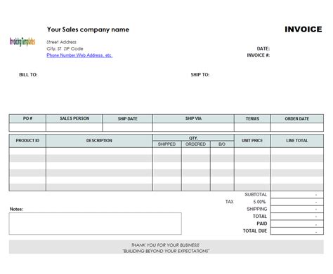 Excel Invoice Template For Quickbooks For Export Invoice Template Quickbooks Various Templates