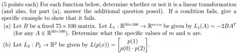 Solved 5 Points Each For Each Function Below Determine