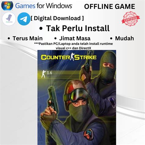 PC Offline Game Portable Counter Strike Digital Download Shopee Malaysia