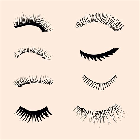 Set Of Eyelashes 463870 Vector Art At Vecteezy