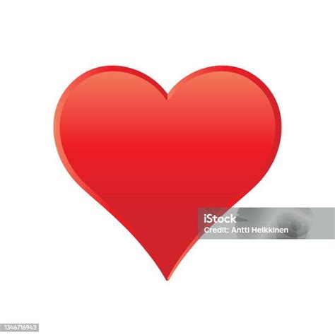 빨간색 하트 모양 벡터 아이콘입니다 사랑의 상징 기호처럼 로맨틱 발렌타인 로고 건강 또는 의료 유산소 라벨 결혼 과 결혼 태그 흰색 배경에 격리 감정에 대한 스톡 벡터 아트