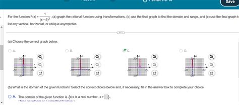 Solved For The Function F X X5 21 A Graph The Rational Chegg Com