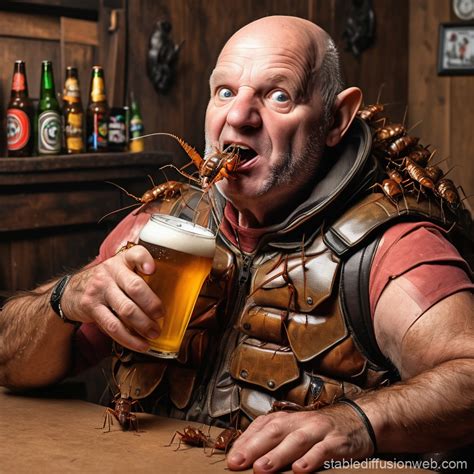 Cockroach Man Drinks Beer Prompts Stable Diffusion Online