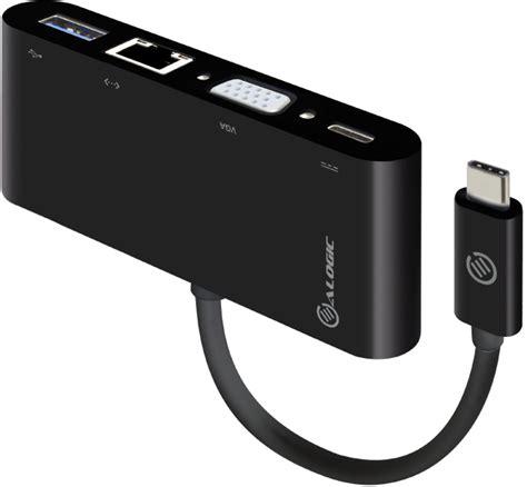ALOGIC USB C MultiPort Adapter With VGA USB Gigabit Ethernet USB C