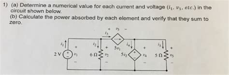 solved 1 a determine a numerical value for each current