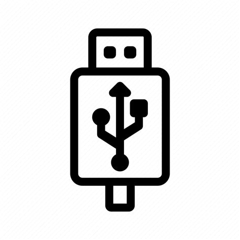 Line Usb Outline Icon Download On Iconfinder