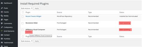 Update Bundled Plugins Dream Theme Support Portal