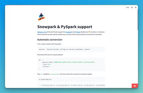️ Snowpark And Pyspark Dataframes Are Now Supported Out Of The Box Just Pass Them Into Any St