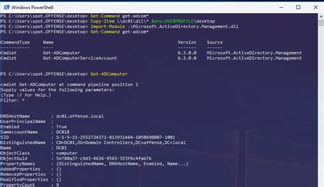 active directory enumeration with ad module without rsat or admin privileges red team notes