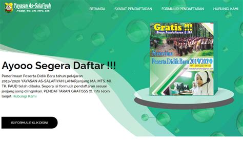 Aplikasi PPDB Online Berbasis Web Template AnZFam