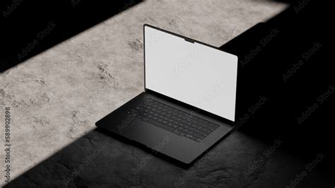 Macbook Pro M Mockup Notebook Blank Display Apple Macbook Pro Screen Mockup Stock Photo