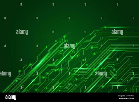 Electronics And Technology Circuit Board Pattern Illustration Stock