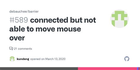 Connected But Not Able To Move Mouse Over · Issue 589 · Debauchee Barrier · Github