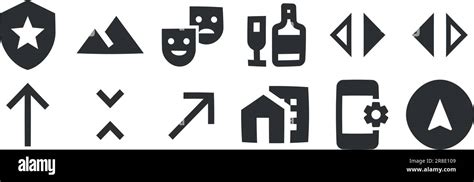 Set Of 12 Icons Maps Line Icons Collection Modern Trend In The Style