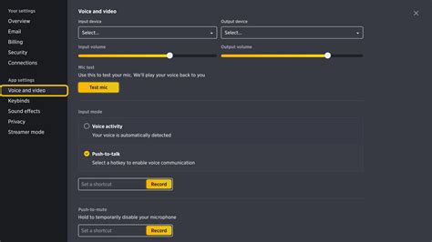 Voice Settings Guilded