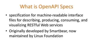Open API Specifications Formerly Swagger PPTX Programming Languages Computing