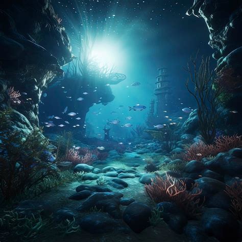 Premium Ai Image Beautiful Scenery Of Underwater Generative Ai