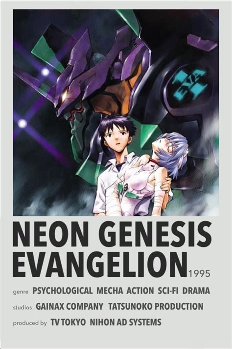 Neon Genesis Evangelion Anime Minimalist Poster Neon Genesis