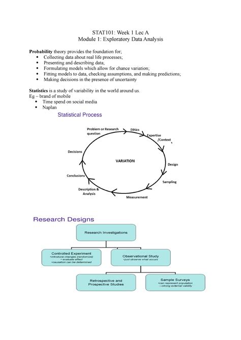 Lecture A STAT Week Lec A Module Exploratory Data Analysis Probability Theory