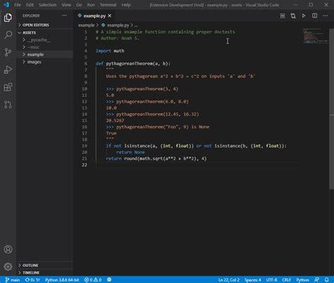 Github Noahsyn10vscode Pydoctestbtn An Extension For Python In Vscode That Adds A Button To