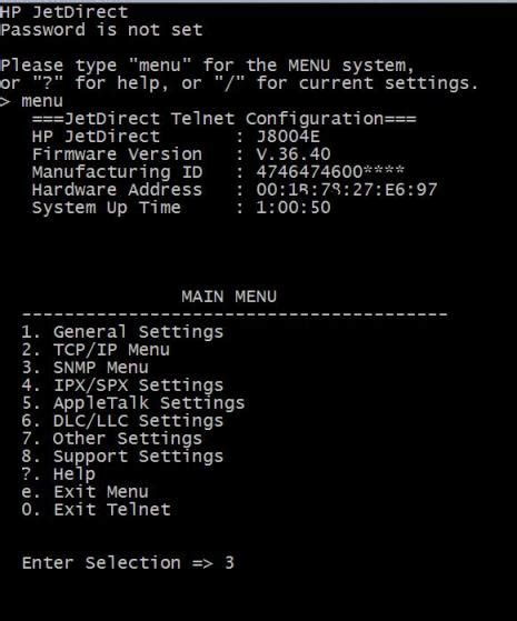 HP Jetdirect And Embedded Print Server SNMP Trap Destination Table HP Customer Support