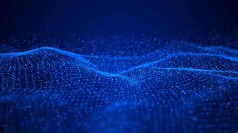 입자의 물결 동적 웨이브와 미래 지향적 인 파란색 점 배경 빅 데이터 3d 렌더링 0명에 대한 스톡 벡터 아트 및 기타 이미지 0명 과학 낮음 Istock
