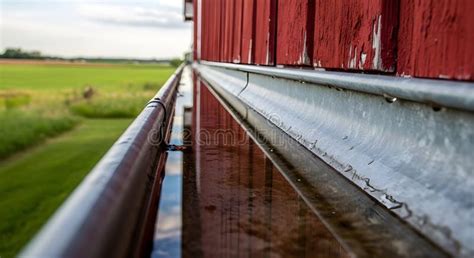 Rainwater In Barn Gutter Stock Illustration Illustration Of Precipitation 398844396