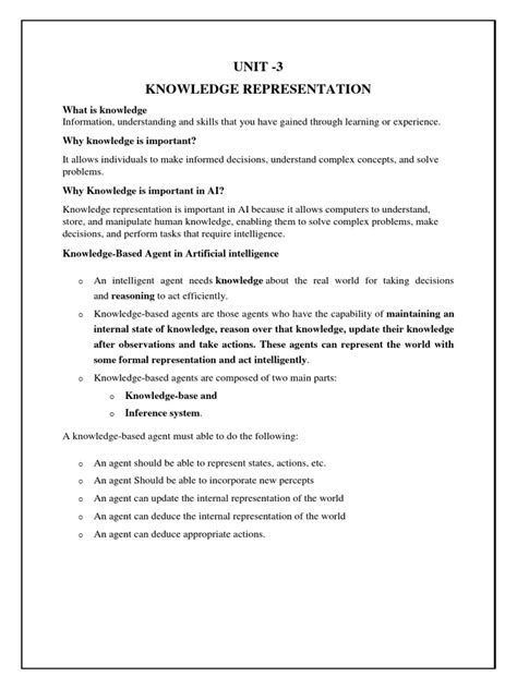 unit 3 pdf first order logic knowledge representation and reasoning