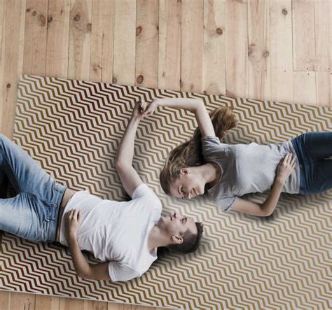 Zig zag μοντέρνο χαλί βινυλίου - TenStickers