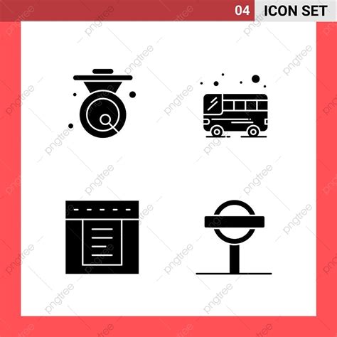 흰색 배경에 4 아이콘 팩 솔리드 스타일 글리프 기호 스타일 레트로 의료 Png 일러스트 및 벡터 에 대한 무료 다운로드 Pngtree