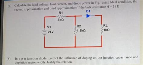 Solved A Calculate The Load Voltage Load Current And Chegg Com