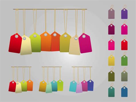 Colorful Labels Vector Art And Graphics